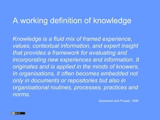 Knowledge management - the basic ingredients | PPTX