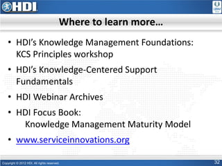 Knowledge Management Best Practices within Service Management | PPT | Free Download