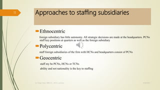 KMBHR05 (IHRM) International Staffing practices | PPTX