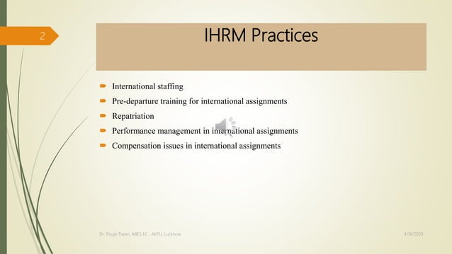 KMBHR05 (IHRM) International Staffing practices | PPT