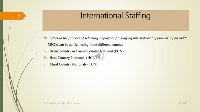KMBHR05 (IHRM) International Staffing practices | PPT