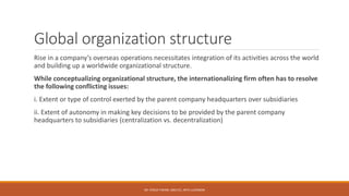 Kmb hr05 (IHRM) Global Organization Structure- unit 4 | PPTX