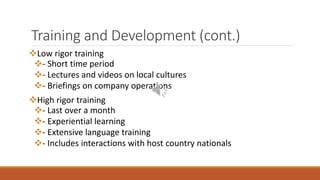 KMBHR05 (IHRM) International Training & Development | PPTX