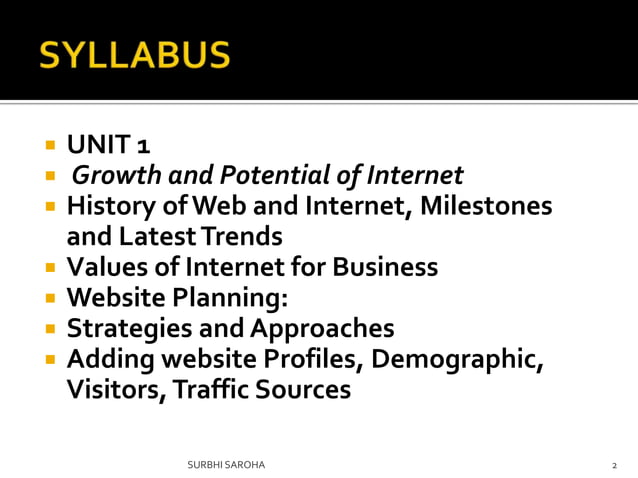 Web Technology & E-Commerce Unit 1 | PPT