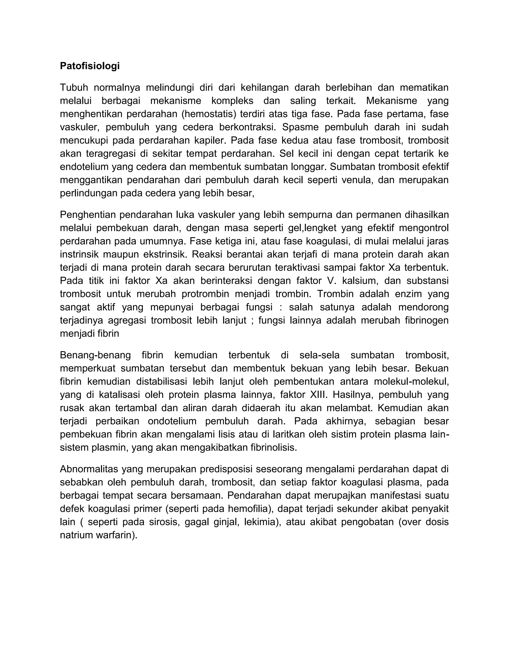 Kmb kelainan pendarahan | DOCX