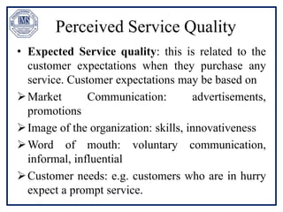 Service Quality and Service Performance evaluation | PPTX