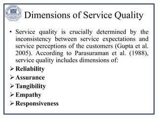Service Quality and Service Performance evaluation | PPTX
