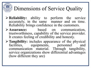 Service Quality and Service Performance evaluation | PPTX