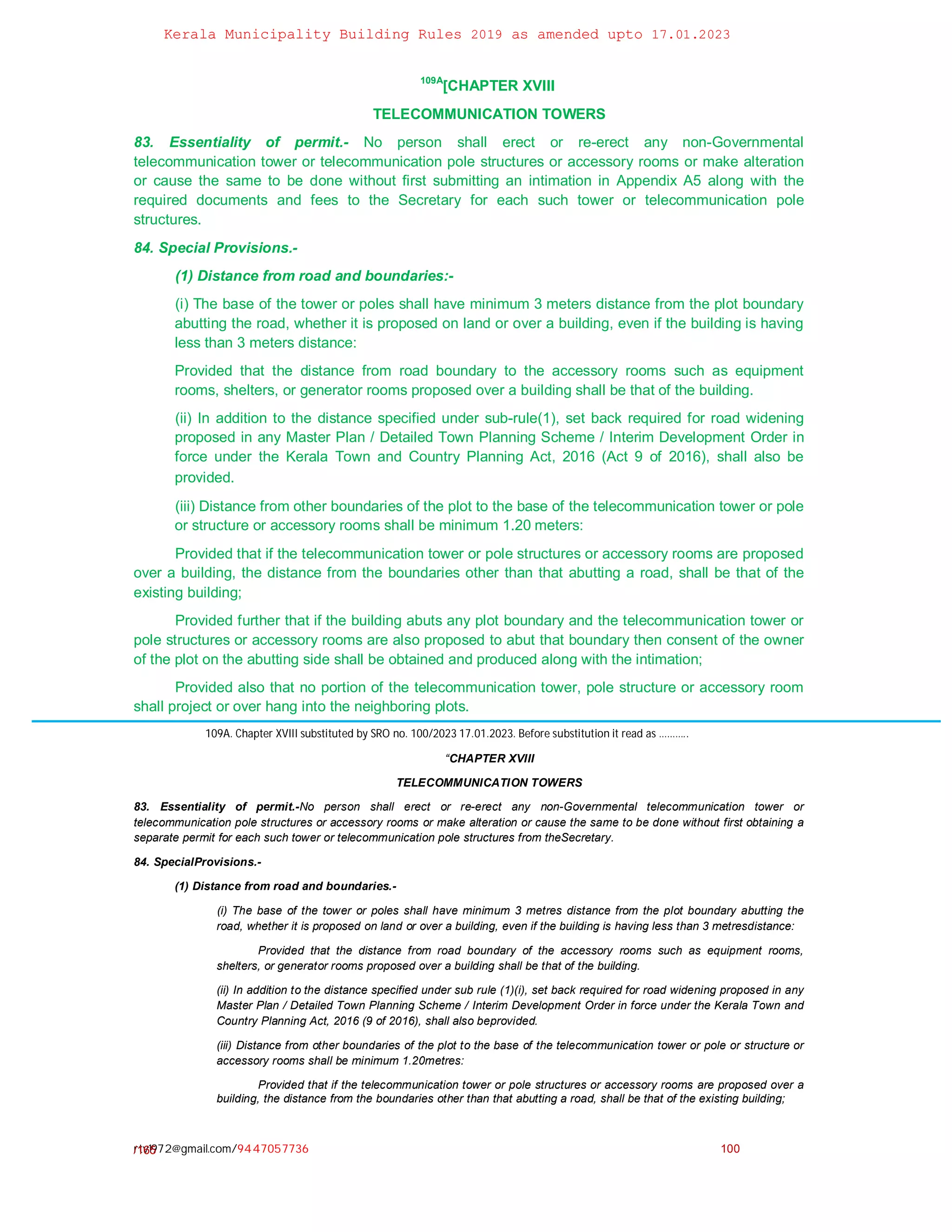 KMBR 2019 amended upto 17.01.23.pdf- Kerala municipal building rules ...