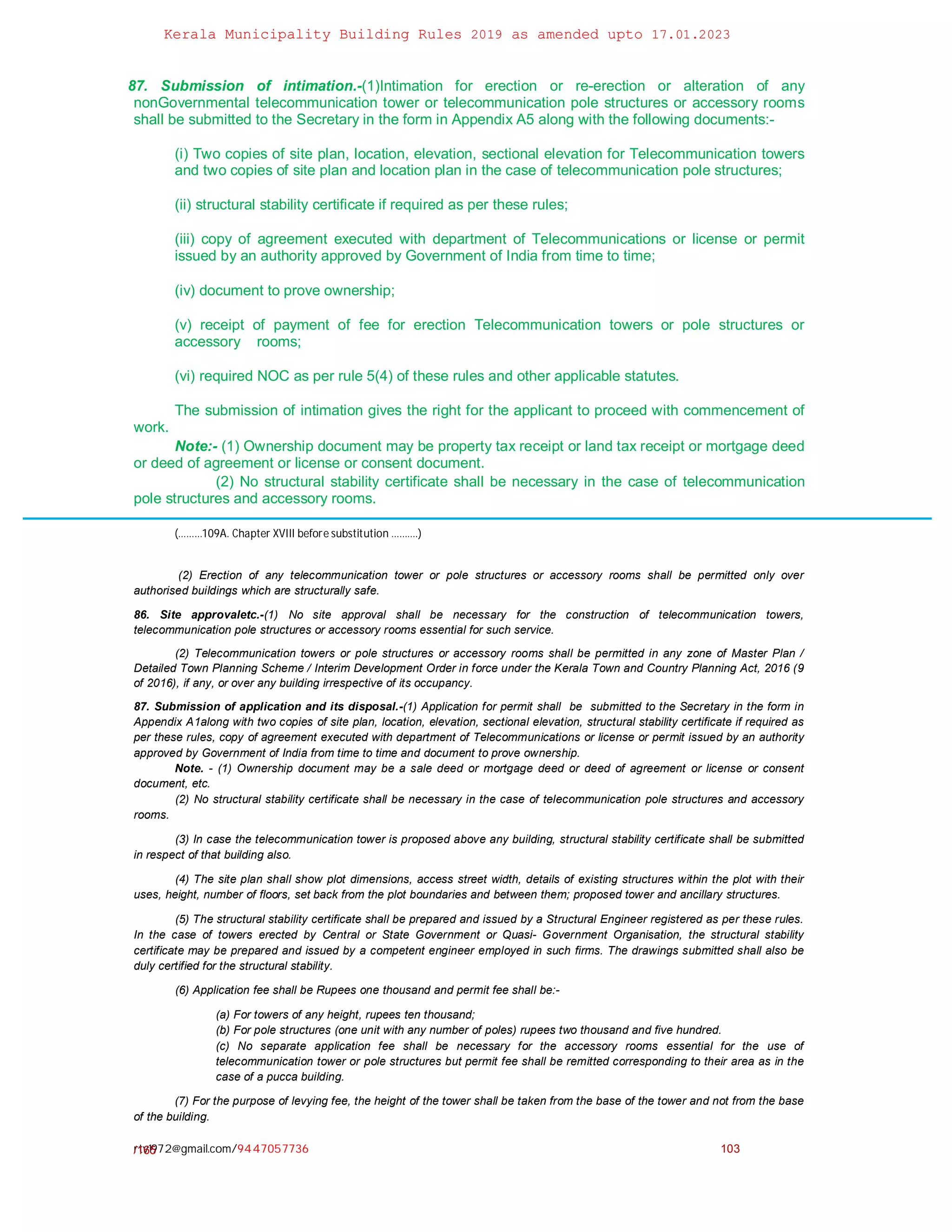 KMBR 2019 amended upto 17.01.23.pdf- Kerala municipal building rules ...