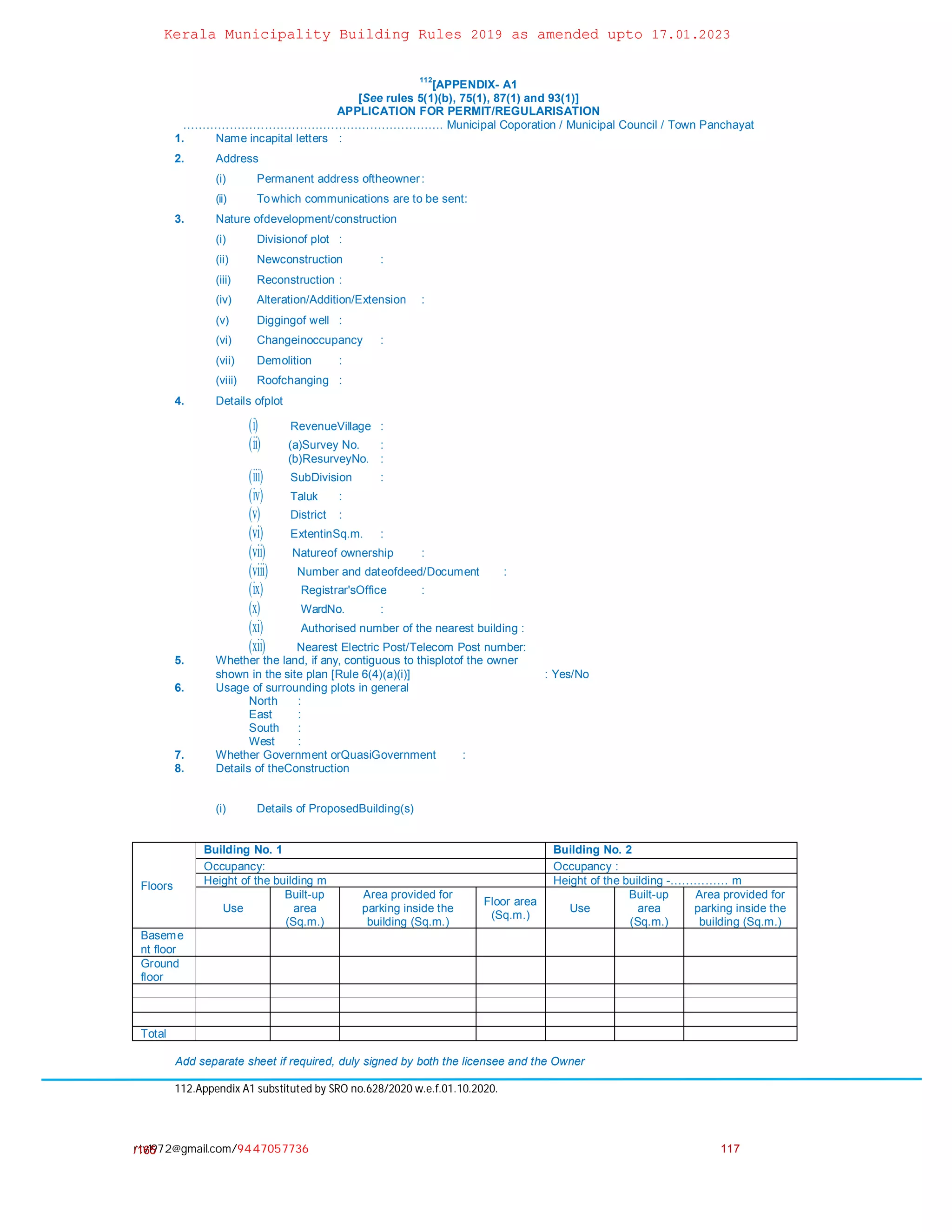 KMBR 2019 amended upto 17.01.23.pdf- Kerala municipal building rules ...