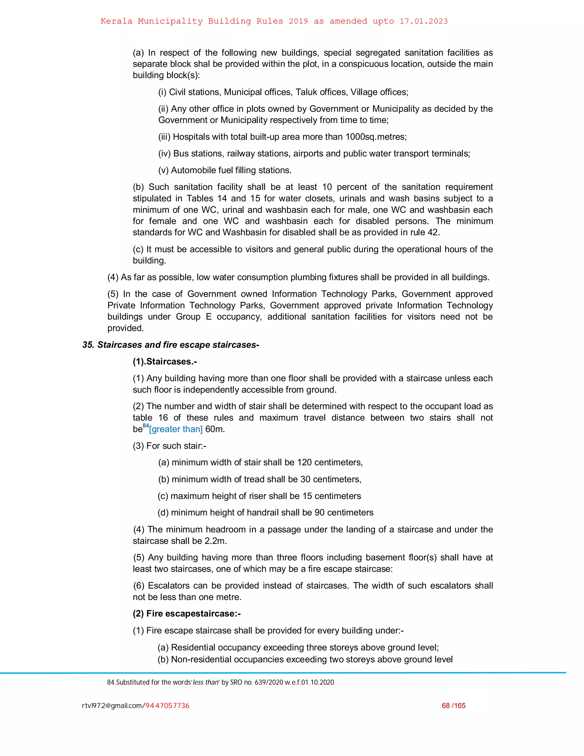 KMBR 2019 amended upto 17.01.23.pdf- Kerala municipal building rules ...