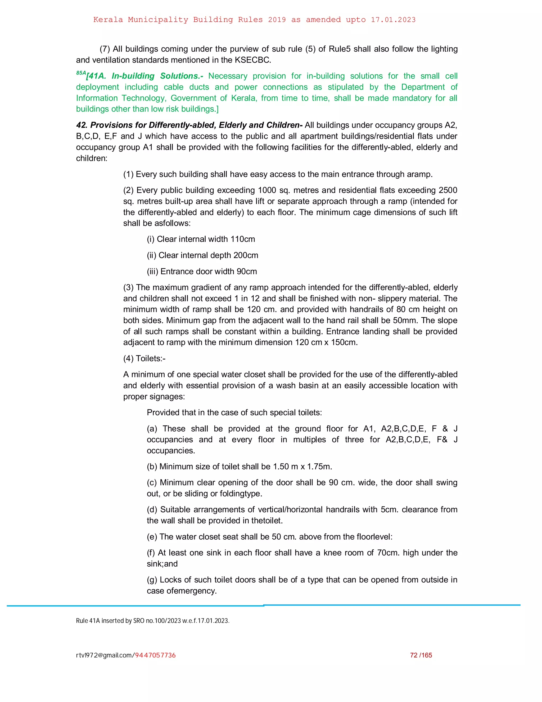 KMBR 2019 amended upto 17.01.23.pdf- Kerala municipal building rules ...