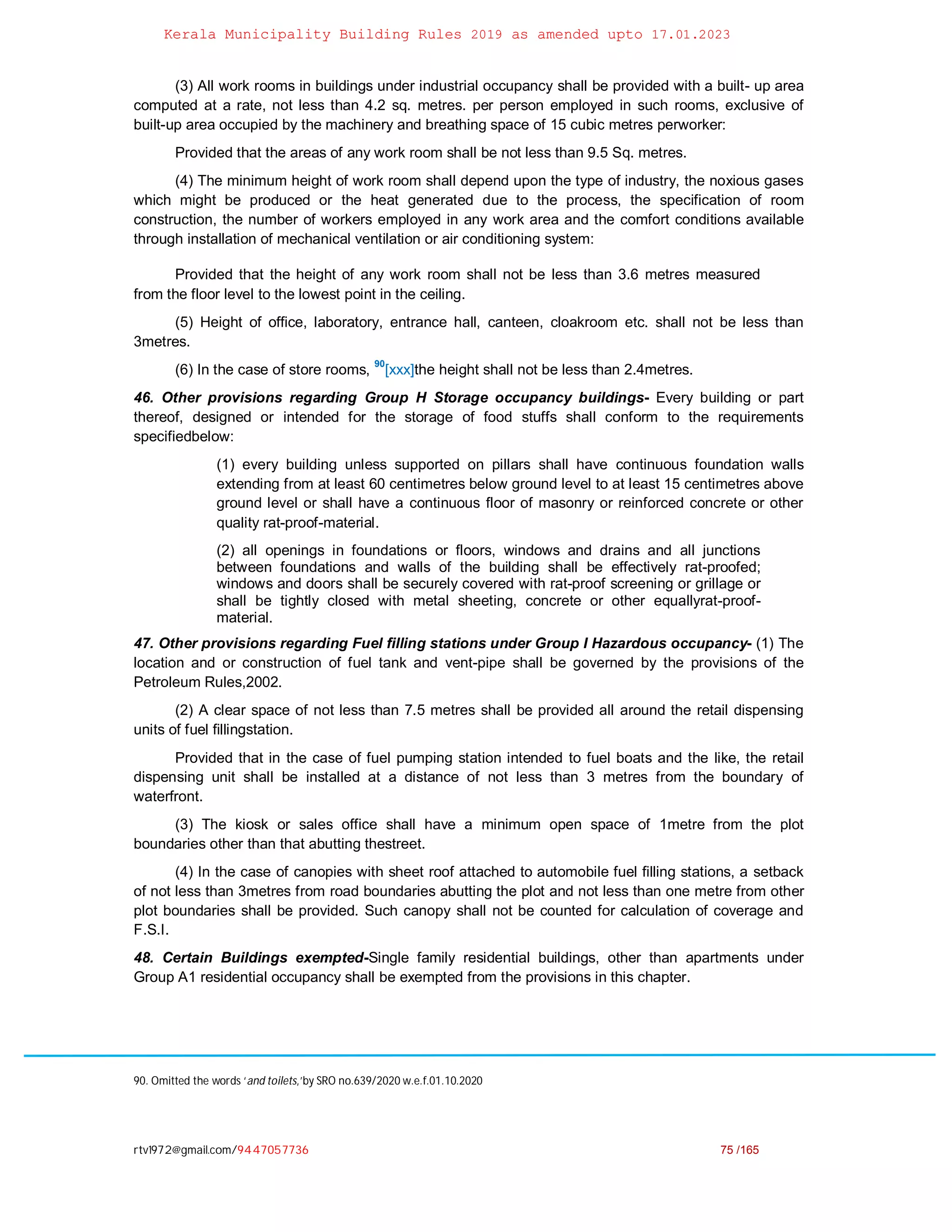 KMBR 2019 amended upto 17.01.23.pdf- Kerala municipal building rules ...