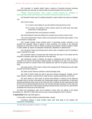 KMBR 2019 amended upto 17.01.23.pdf- Kerala municipal building rules ...