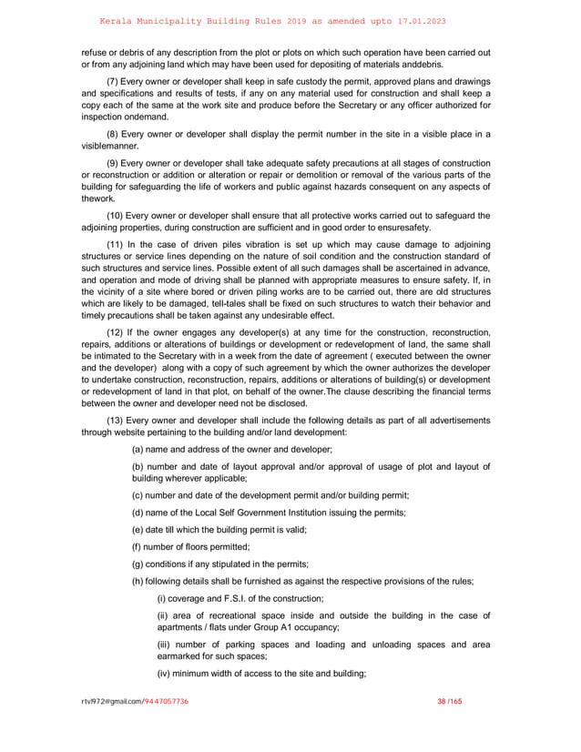 KMBR 2019 amended upto 17.01.23.pdf- Kerala municipal building rules ...