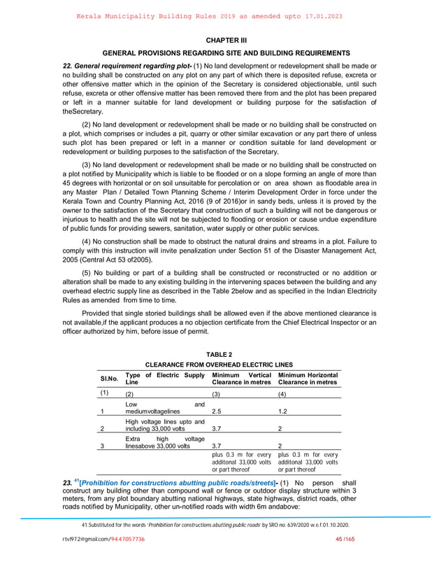 KMBR 2019 amended upto 17.01.23.pdf- Kerala municipal building rules ...