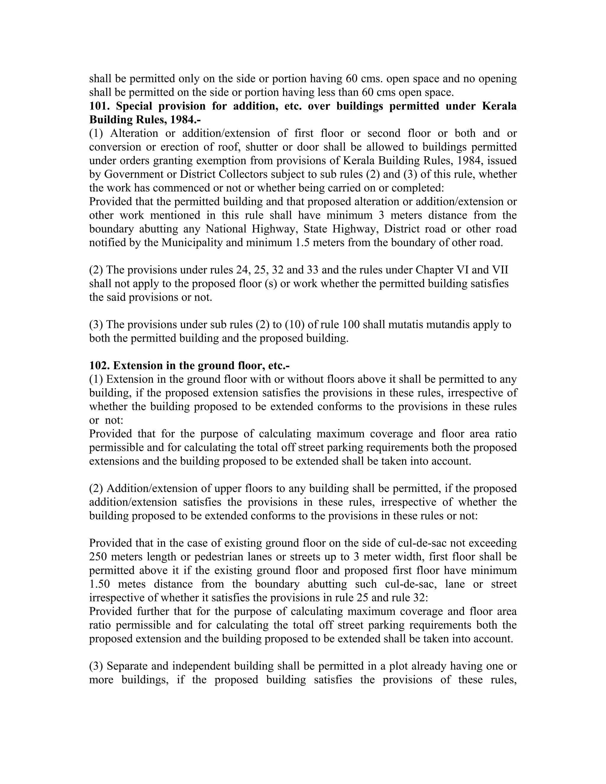 Kmbr rule Kerala Municipality Building Rules KMBR | PDF