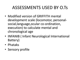 Importance of Occupational Therapy in management of young infant | PPT