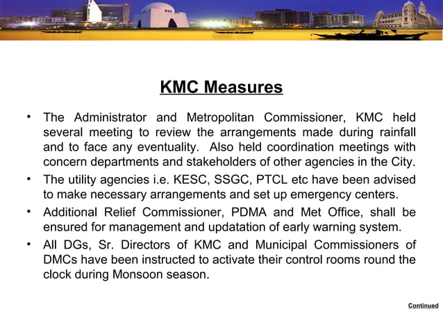 Kmc rain emergency plan 2014 final | PPT