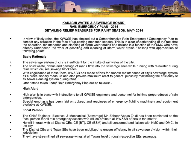 Kmc rain emergency plan 2014 final | PPT