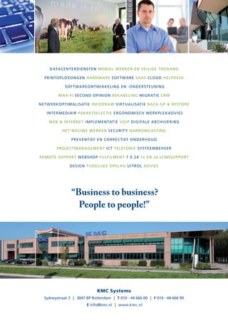 KMC Systems bedrijfsfolder | PDF