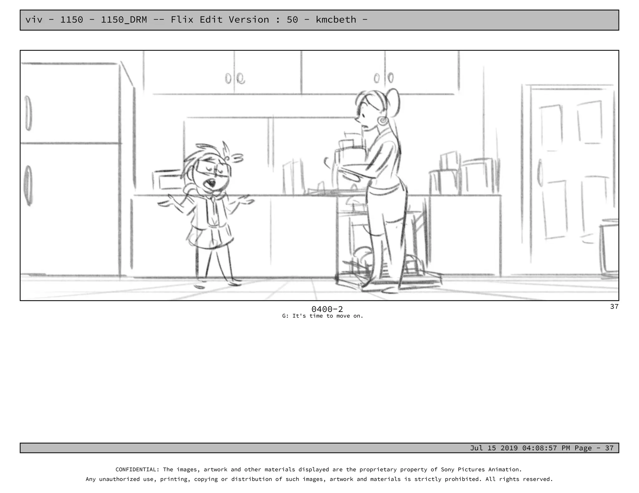 Vivo Storyboards Gabi and Vivo Kitchen Sequence | PDF