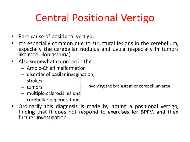 Central vertigo | PPTX