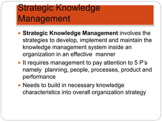 Strategic Knowledge Management | PPTX