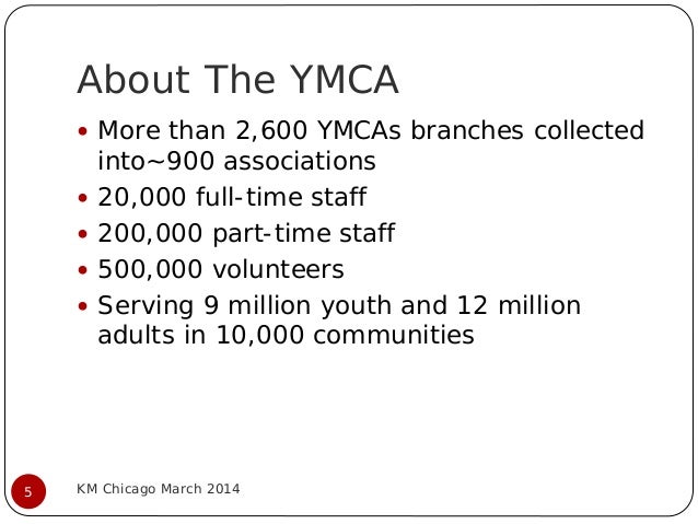 Km chicago ymca of the usa's extranet - march 2014