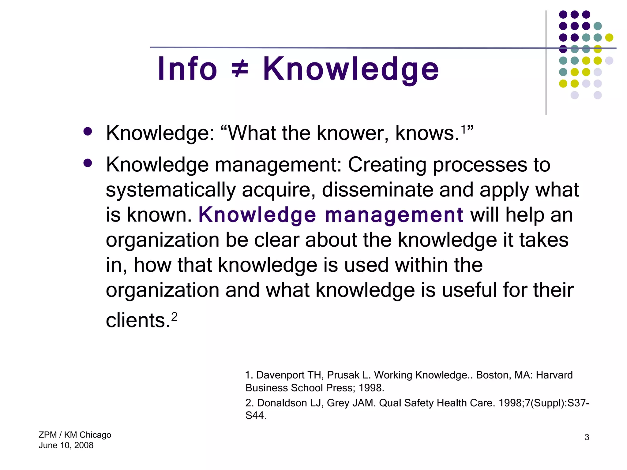 Knowledge management in health care: opportunities for collaboration | PPT