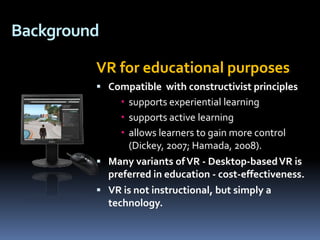 Designing a Desktop Virtual Reality-based Learning Environment with Emotional Consideration ...