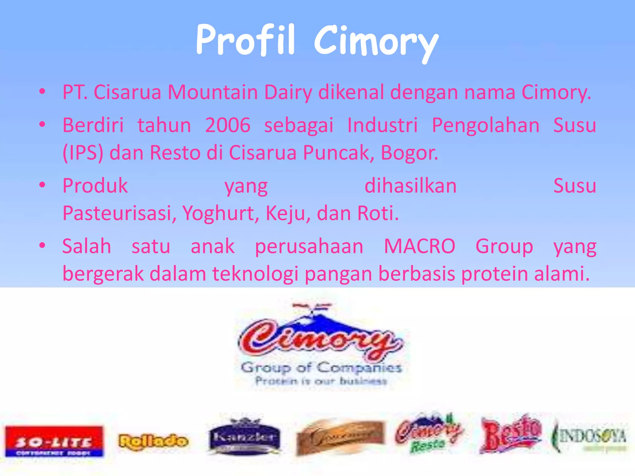 Knowledge Management Cimory by Maria Utami | PPSX