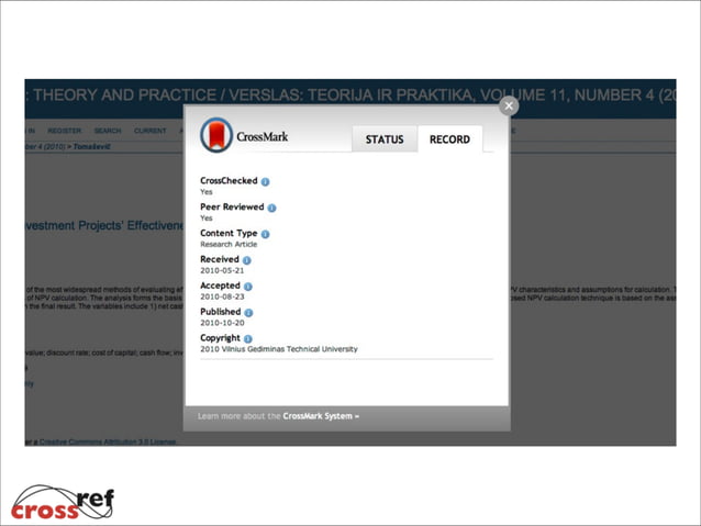 crossmark update | PPT