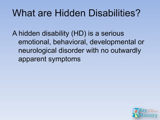 Hidden Disabilities 101 | PPTX