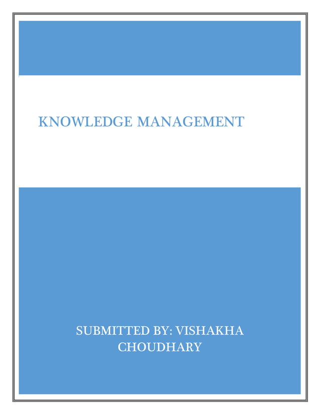 knowledge management document | PDF