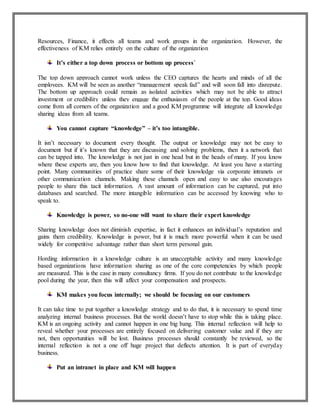 knowledge management document | DOCX
