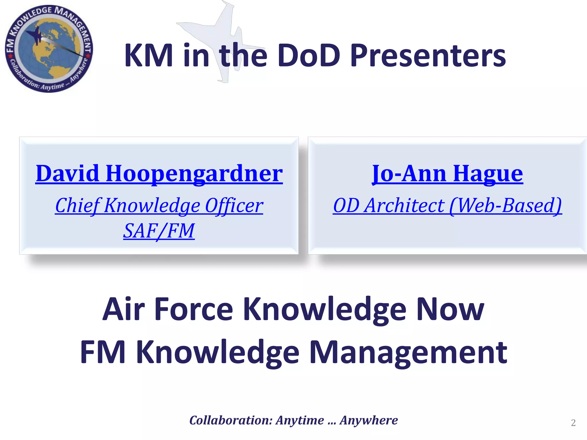 Knowledge Management in the Department of Defense | PDF