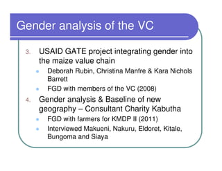 KMDP Value chain approach to gender | PPT