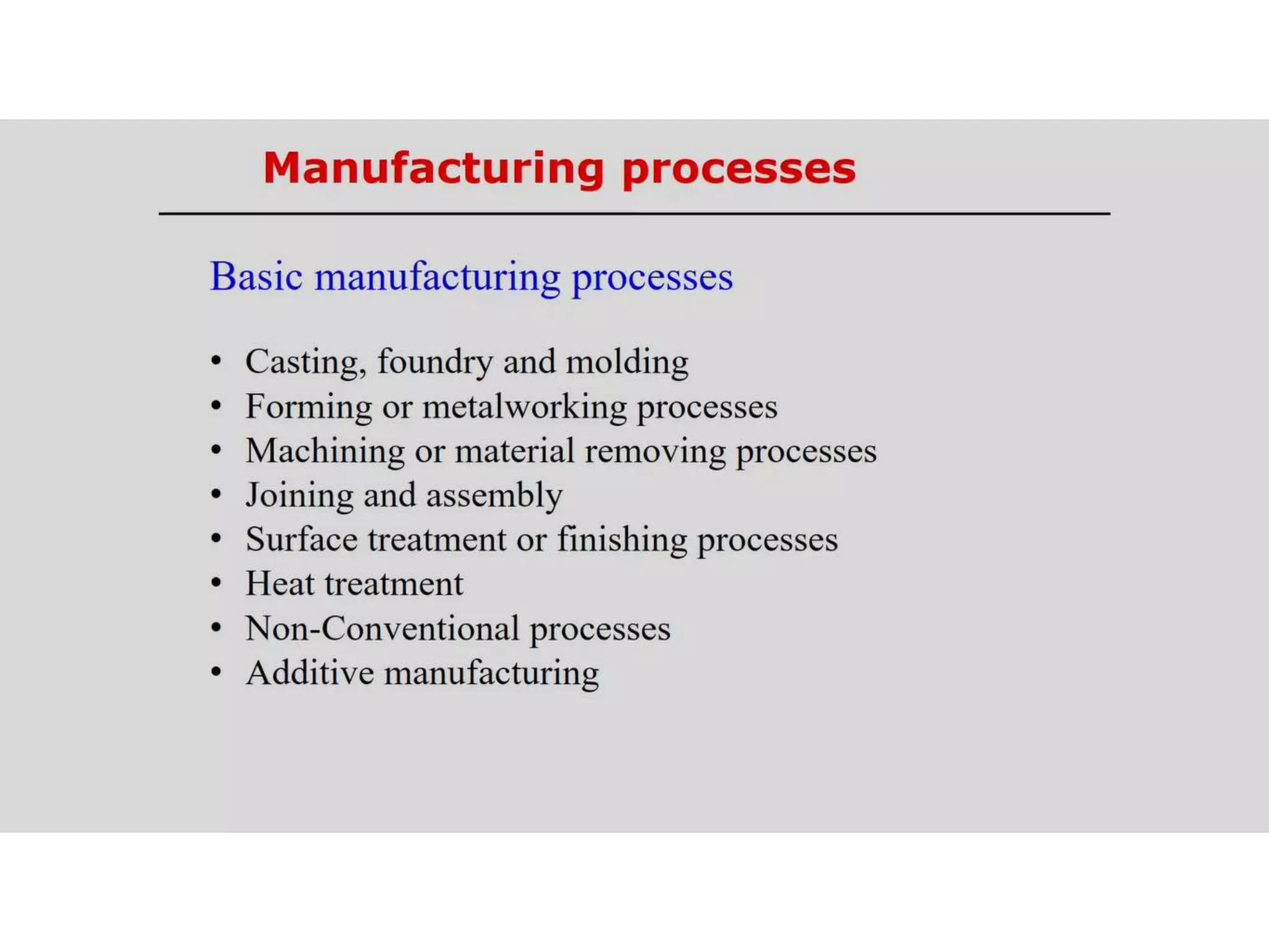 Introduction of Manufacturing Process | PPT