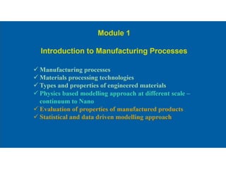 Introduction of Manufacturing Process | PPT
