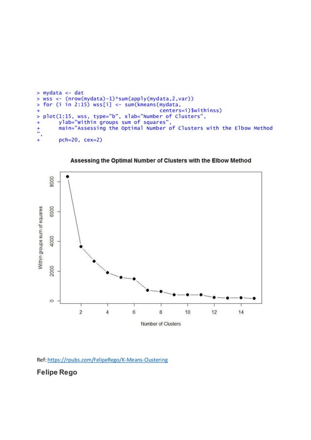 k-means Clustering and Custergram with R | DOCX