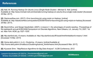 k-means algorithm implementation on Hadoop | PPT