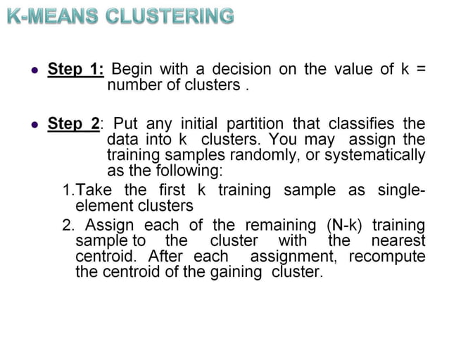 K means clustering | PPT