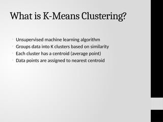 K-Means Clustering , a Unsupervised learning technique.pptx
