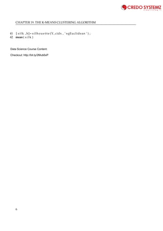 K-means Clustering Algorithm with Matlab Source code | PDF