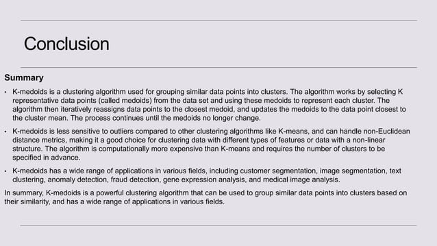 k medoid clustering.pptx | Computing | Technology & Computing