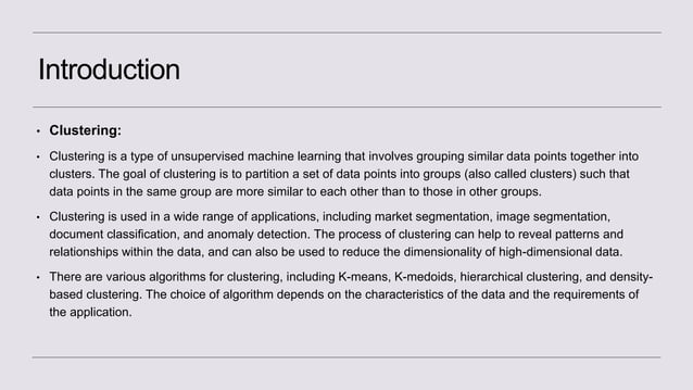 k medoid clustering.pptx | Computing | Technology & Computing