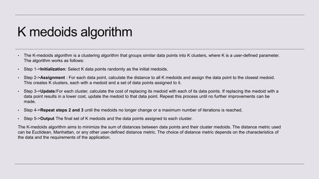 k medoid clustering.pptx | Computing | Technology & Computing