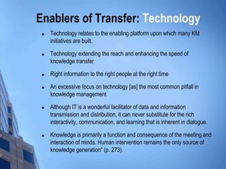 Knowledge Management Enabler | PPTX